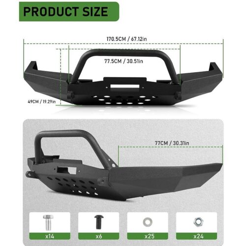 Partree 1998-2011 Ford Ranger Winch Bumper with D-Rings - TRS Garage